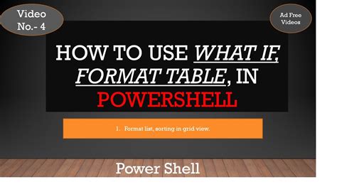 4 power shell tutorial whatif format table format list sorting