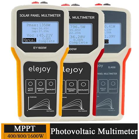 400w 800w 1600w Photovoltaic Panel Multimeter Solar Panel Mppt Tester Open Circuit Voltage Test