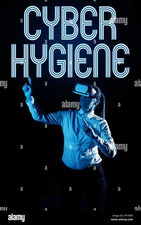 Sign Displaying Cyber Hygiene Conceptual Photo Steps That Computer