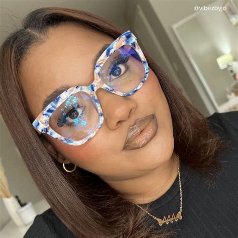 Nina Square Blue Floral Glasses