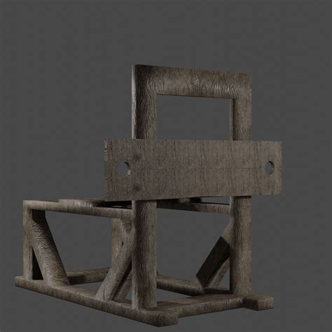 3d Model Bdsm Slave Wooden Pillory Handcuff Nsfw Vr Ar Low Poly
