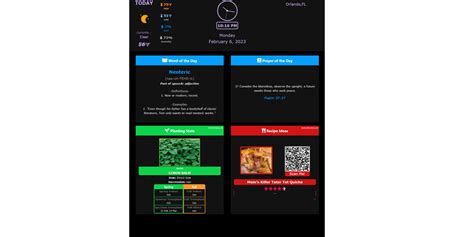 GitHub Weegee Personal Dashboard This Is A Dashboard That Displays The Weather Word Of
