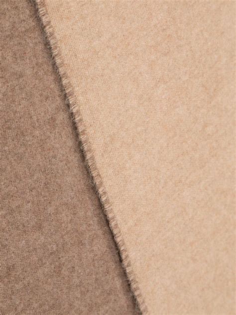 Acne Studios Logo Jacquard Frayed Rectangle Scarf Brown Farfetch Uk