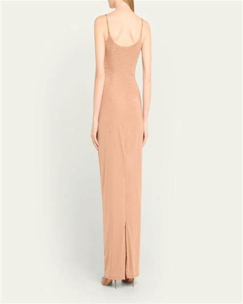 Swarovski X Skims Jelly Sheer Crystal Embellished Cami Maxi Dress In