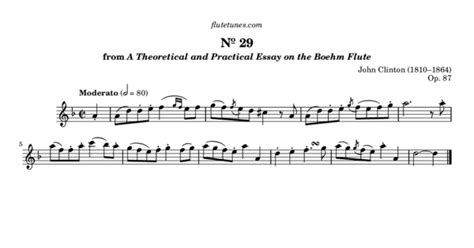 Study No In D Minor From A Theoretical And Practical Essay On The Boehm Flute J Clinton