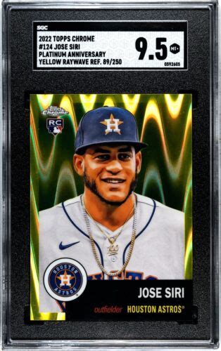 2022 Topps Chrome Platinum Anniversary Yellow Raywave Refractor 124