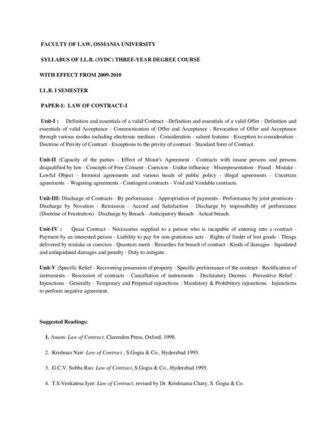 01 Llb Sem1 01 Llb Sem1 Faculty Of Law Osmania University Syllabus