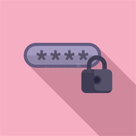 New Password Privacy Icon Flat Vector Protect Document Stock