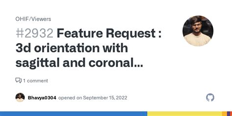 Feature Request 3d Orientation With Sagittal And Coronal View MPR