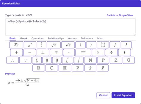 Equation Editor Harmonize