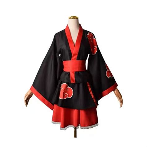 Anime Shippuden Uzumaki Cosplay Costume Sex Reversion Kimono Akatsuki