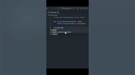 Find The Intersection Python Pythonprogrammingcodinglearnpython
