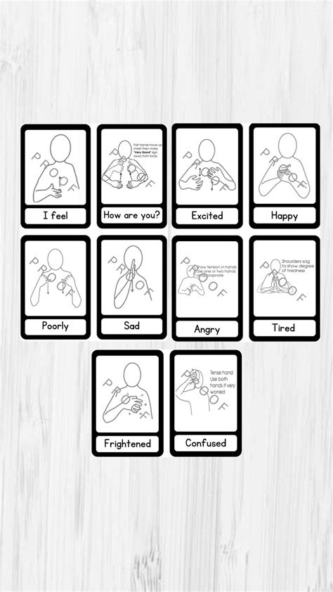 Printable Makaton Emotions Communicationsupport Sign Flash Cards The