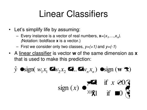 Ppt Introduction To Linear Classifiers For Binary Classification
