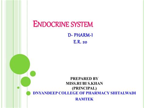 Endocrine System Anatomy Pptx