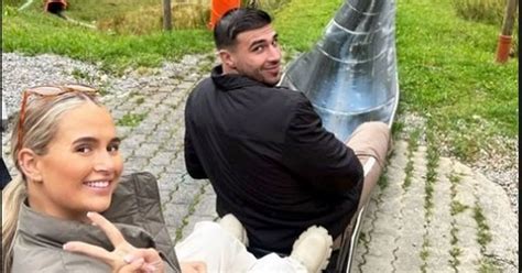 Molly Mae Hague In Hysterics As Tommy Fury Gets Stuck On Toboggan Ride