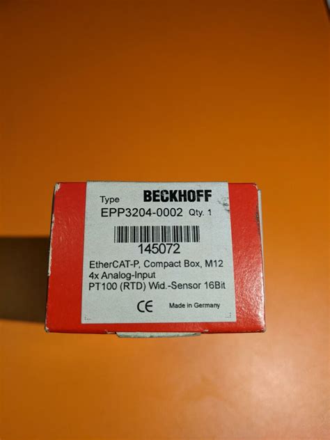 Beckhoff EPP EtherCAT P Box Industrial Housing Analog In