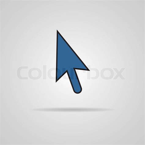 Arrow Cursor Icon With Shadow Vector Illustration Colourbox