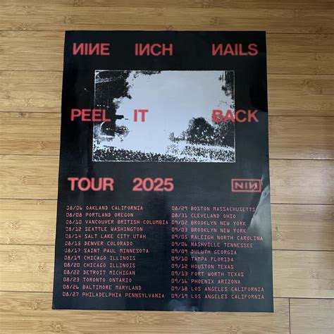 Nine Inch Nails Nin Peel It Back 2025 Tour Poster Depop