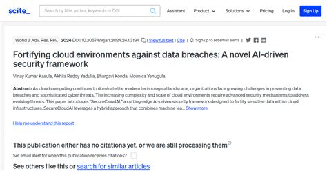 Fortifying Cloud Environments Against Data Breaches A Novel Ai Driven Security Framework