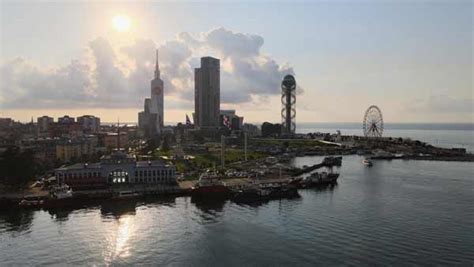 ბათუმი მორვაგზალი ეშმაკის ბორბალი ანბანის კოშკი Stockfootage