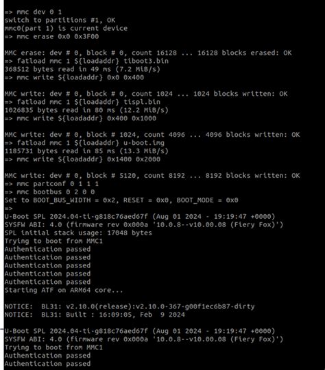 Processor Sdk J722s Updating An Emmc Using Dfu Is Fail Processors Forum Processors Ti E2e