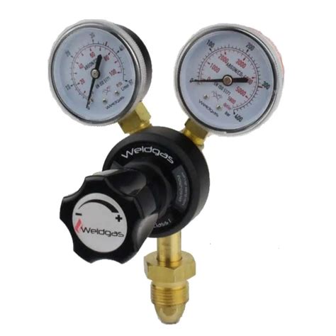 Weldgas Single Stage Economy 2 Gauge Argon Regulator Base Entry JWS