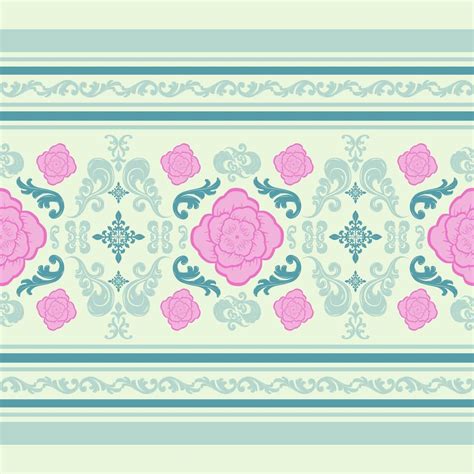 Elegance Exquisitely Glorious Pink Rose Scroll Ornament Decoration On