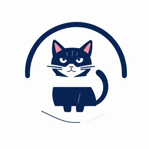 Premium Ai Image A Clean And Minimalistic Flat Design Cat Icon