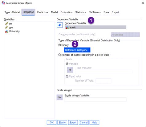 Binary Probit مسیر Generalized Linear Models نرم‌افزار Spss مدل پروبیت باینری