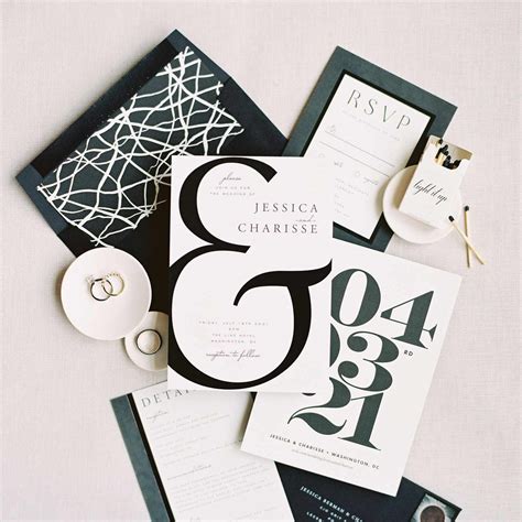 Black And White Wedding Invitations Templates
