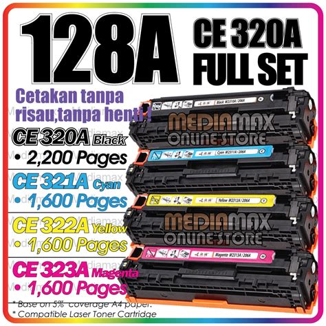 Compatible To Hp 128a Ce320a Black Ce321a Cyan Ce322a Yellow Ce323a Hp Color Laserjet Mfp
