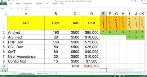 Excel Resource Management Template
