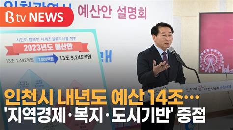 인천 인천시 내년도 예산 14조‘지역경제·복지·도시기반 중점sk브로드밴드 뉴스 Youtube