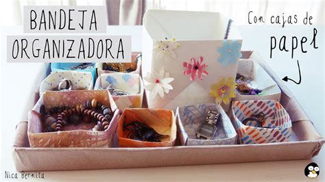 BANDEJA Organizadora De Escritorio Con CAJAS De PAPEL Manualidades