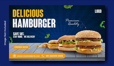 Premium Vector Food Web Banner Template Design