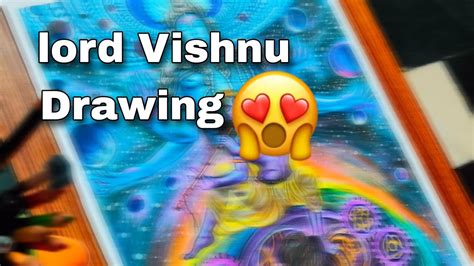 Lord Vishnu Drawing With Colour Pencil 🥰🤩 Youtube Drawingartist