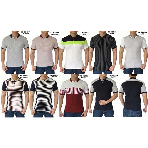 Jual Polo Shirt Baju Berkerah Polos Unisex Tshirt Kaos Dewasa Pria