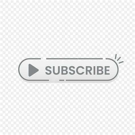 Youtube Subscribe Button White Transparent Grey Buttons Subscribe