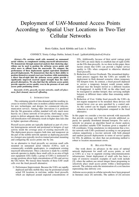 PDF Deployment Of UAV Mounted Access Points According To Spatial User