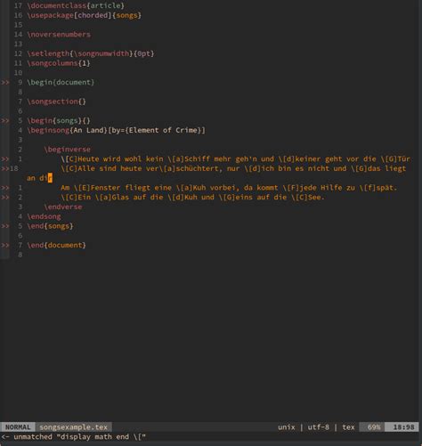 Vim Latex Songs Package Rlatex