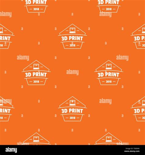 Design 3d Printing Pattern Vector Orange Stock Vector Image And Art Alamy