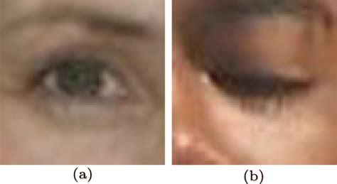 sample images from cew b eyes dataset a eye opened b eye closed