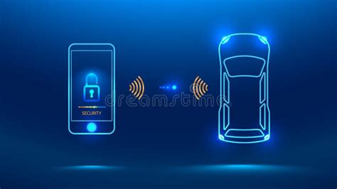 Smart Car Security System Stock Vector Illustration Of Drive 90994638