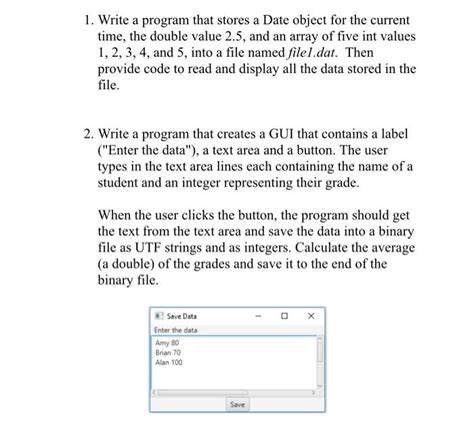Solved Write A Program That Stores A Date Object For The Chegg