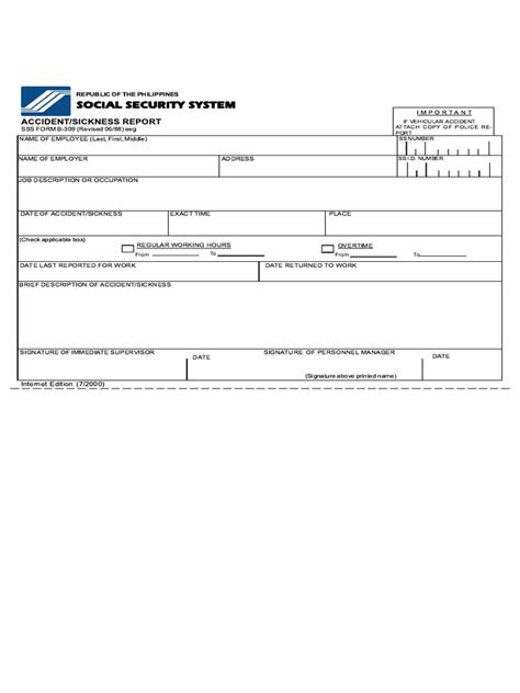 Sss Form B 309 Pdf