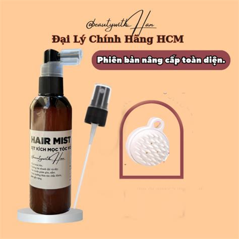 Xịt Kích Mọc Tóc Tinh Dầu Vỏ Bưởi Xanh Beautywithhan Xit Hair Mist