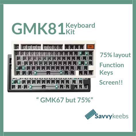 Zuoya Gmk81 Keyboard Kit 75 Gasket Mounted Screen Custom Keyboard Kit