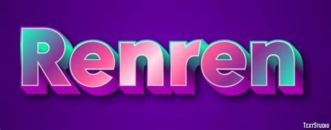 Renren Text Effect And Logo Design Social Network