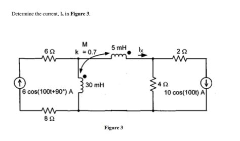 Solved Determine the current Ix in Figure 3 6Ω M k 0 7 Chegg com